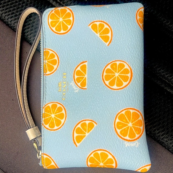 Coach | Bags | Coach Blue And Orange Citrus Wallet | Poshmark